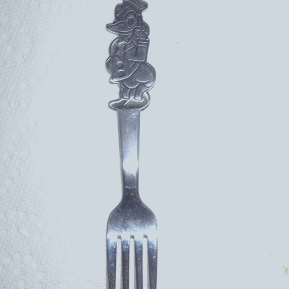 Walt Disney | Dining | Vintage Donald Duck Stainless Childs Fork Walt ...